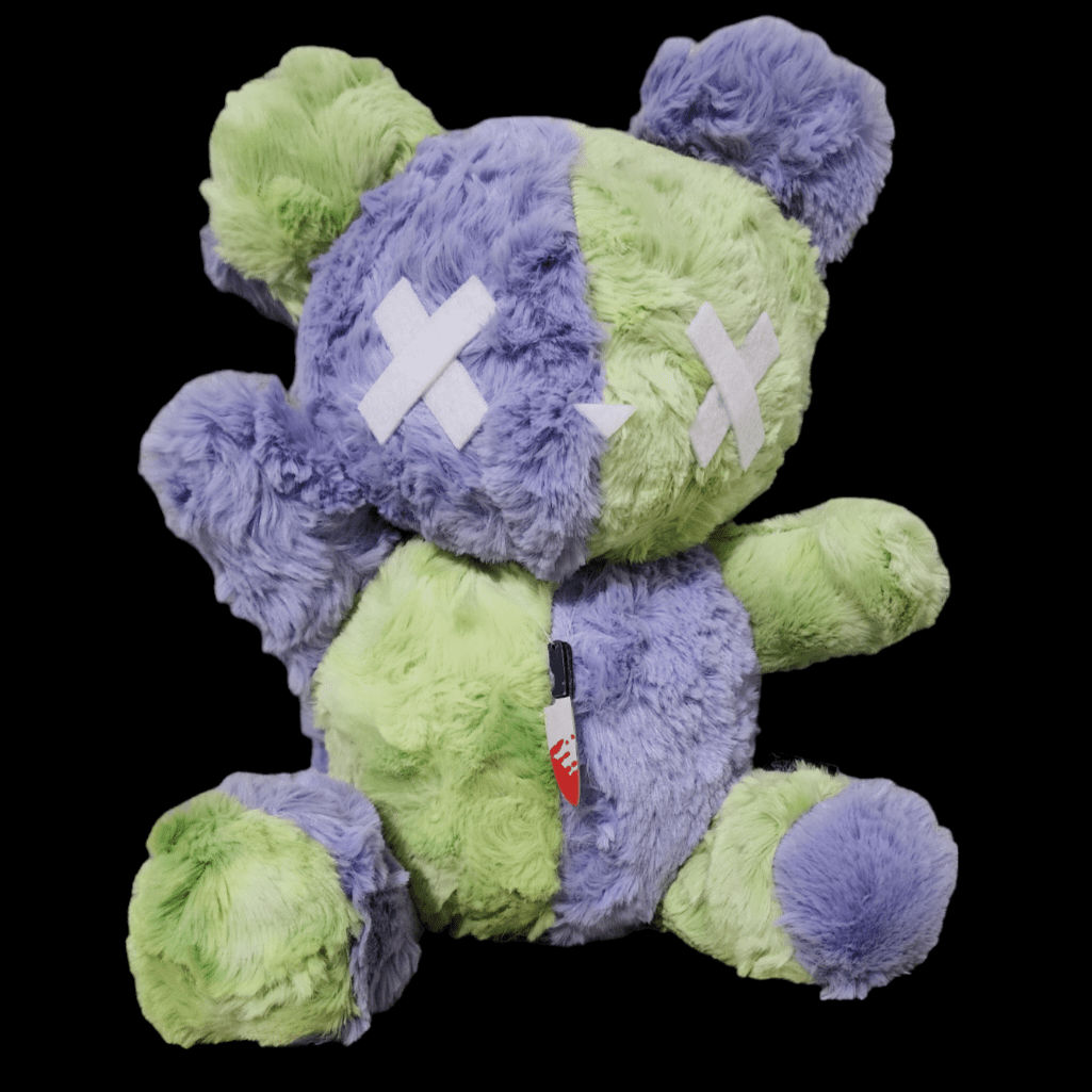 DEADY BEAR Plush - Pastel Green and Lavender - Venom Doll Plushies