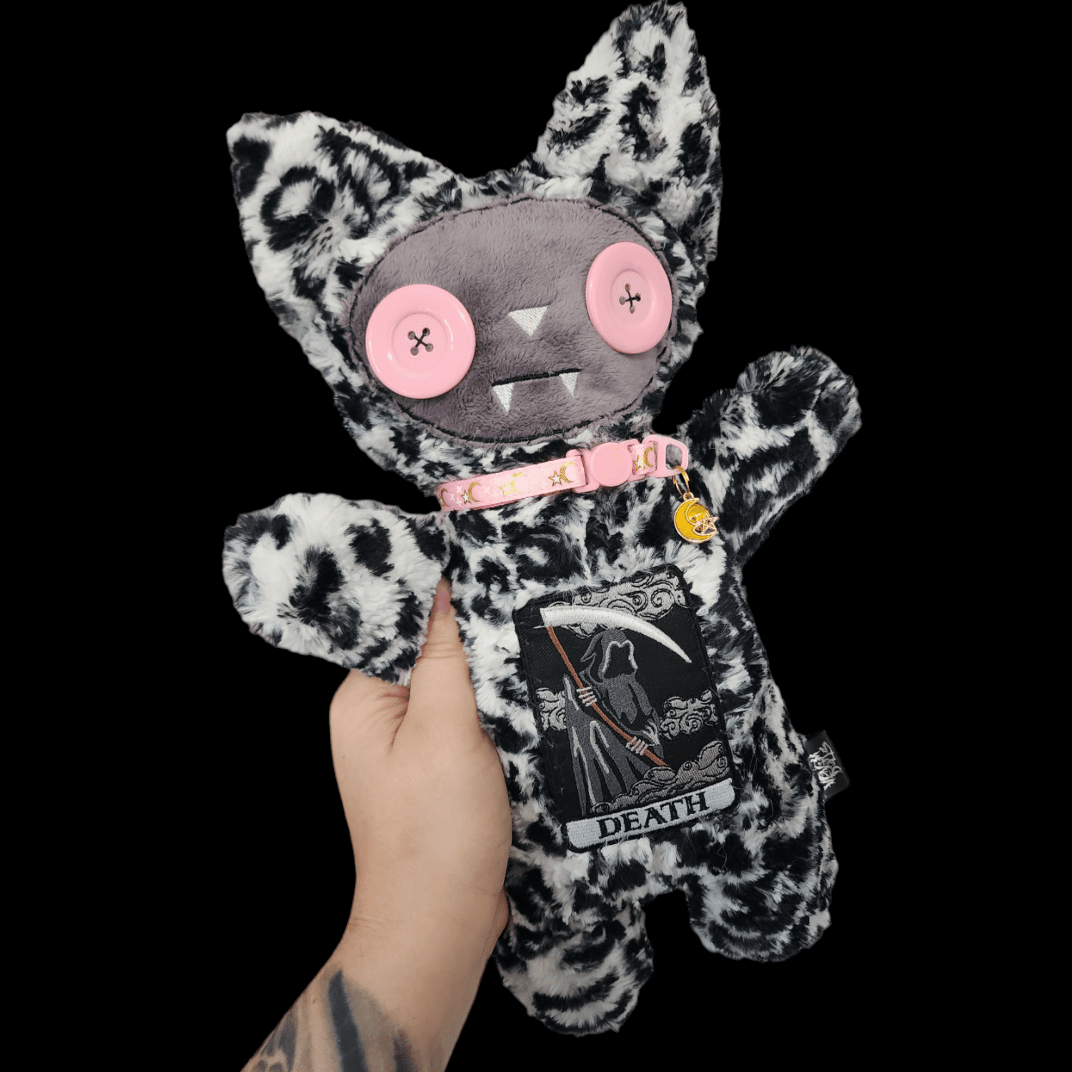 Weighted Tarot Kitten – Death Leopard - Venom Doll Plushies