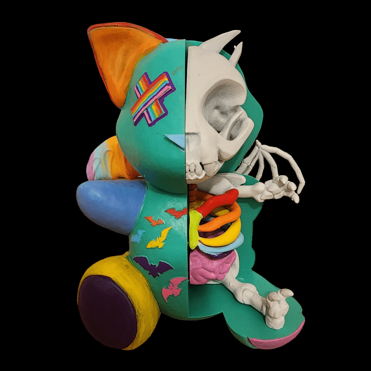 Rainbow Pride Chibi Bat Autopsy Collectable Art Toy - #35 Gay Bacon ...