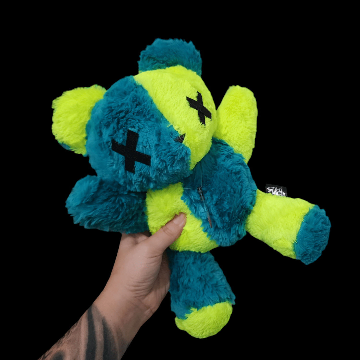 Deady Bear Plush - Teal & UV Yellow - Venom Doll Plushies