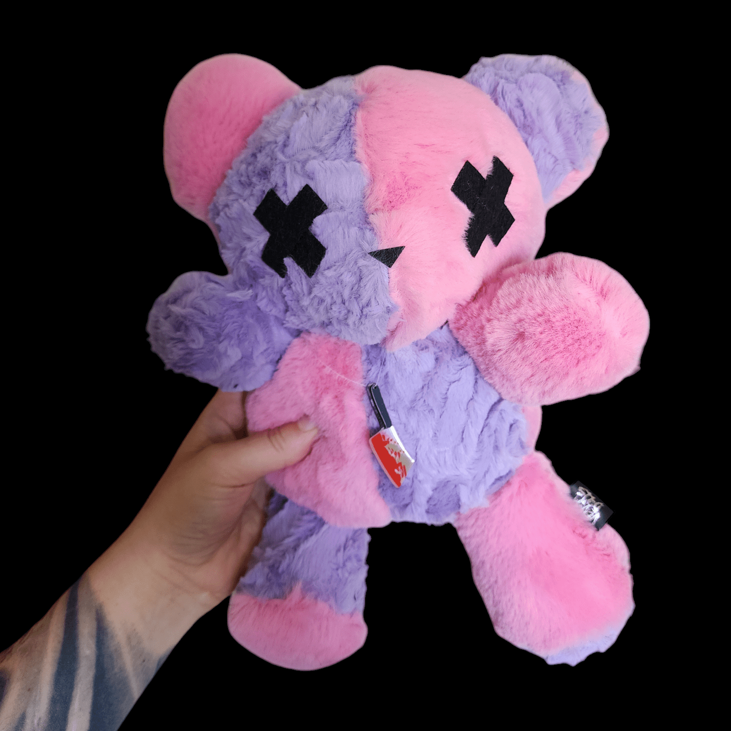Deady Bear Plush - Pastel Pink & Lavender - Venom Doll Plushies