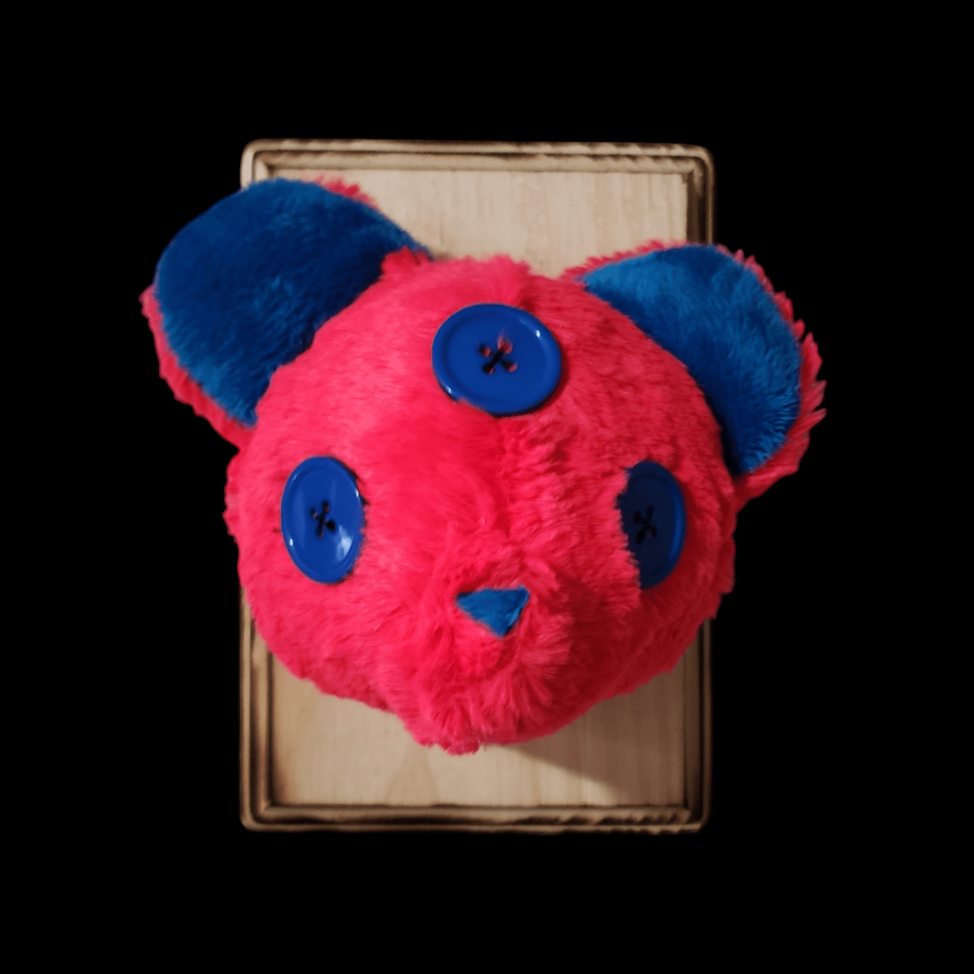 Vegan Taxidermy - Neon Pink & Blue Monster Bear - Venom Doll Plushies