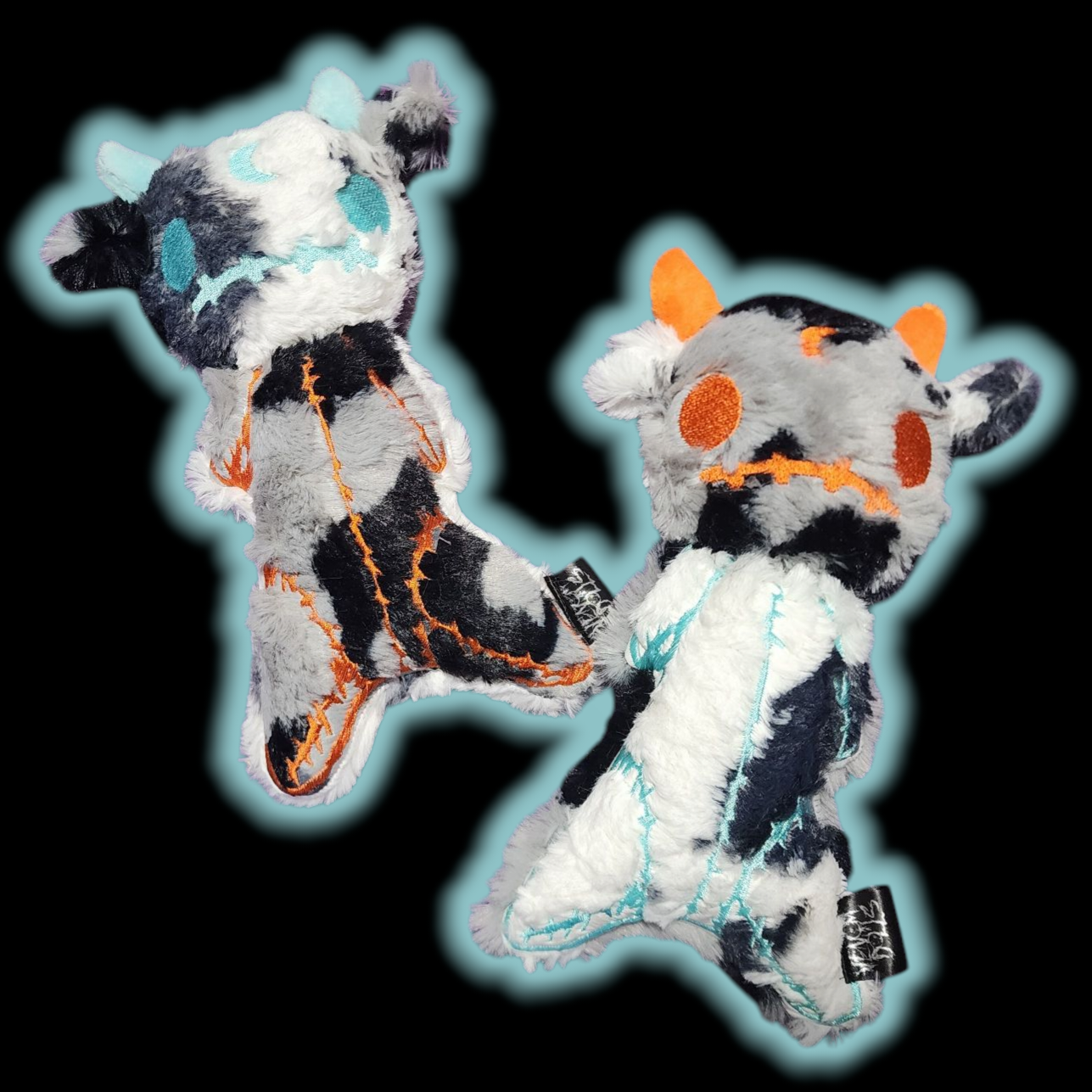 Oopsie and Daisy - Mismatched Sad Cow Set - Venom Doll Plushies